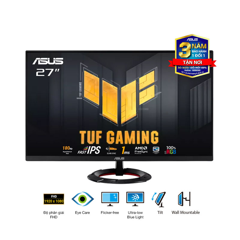 Màn hình ASUS TUF VG279Q3R (27 inch/FHD/IPS/180Hz/1ms/Loa)